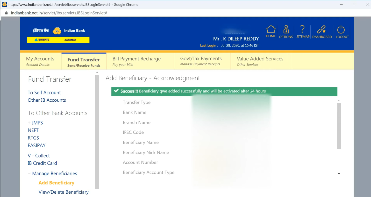 Indian Bank Net Banking: Online Registration, App & Login