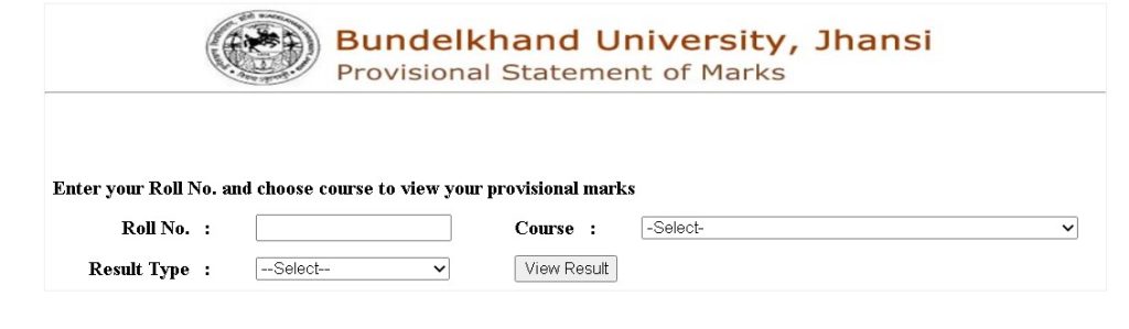 BU Jhansi Result 2023 - Bundelkhand University Exam Cutt Off