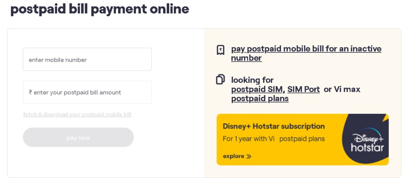 Vodafone Postpaid Bill Payment Online - How To Pay?